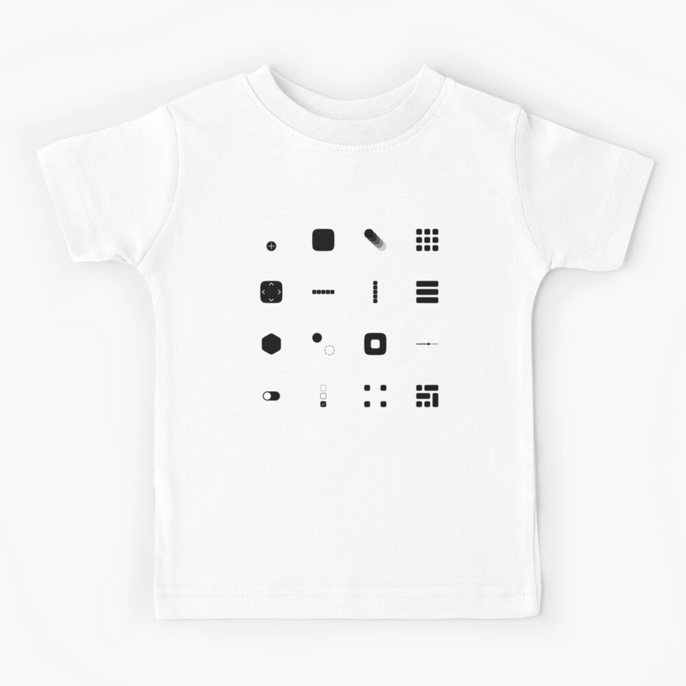flutter-widgets-black-kids-t-shirt-by-mechashadow-redbubble