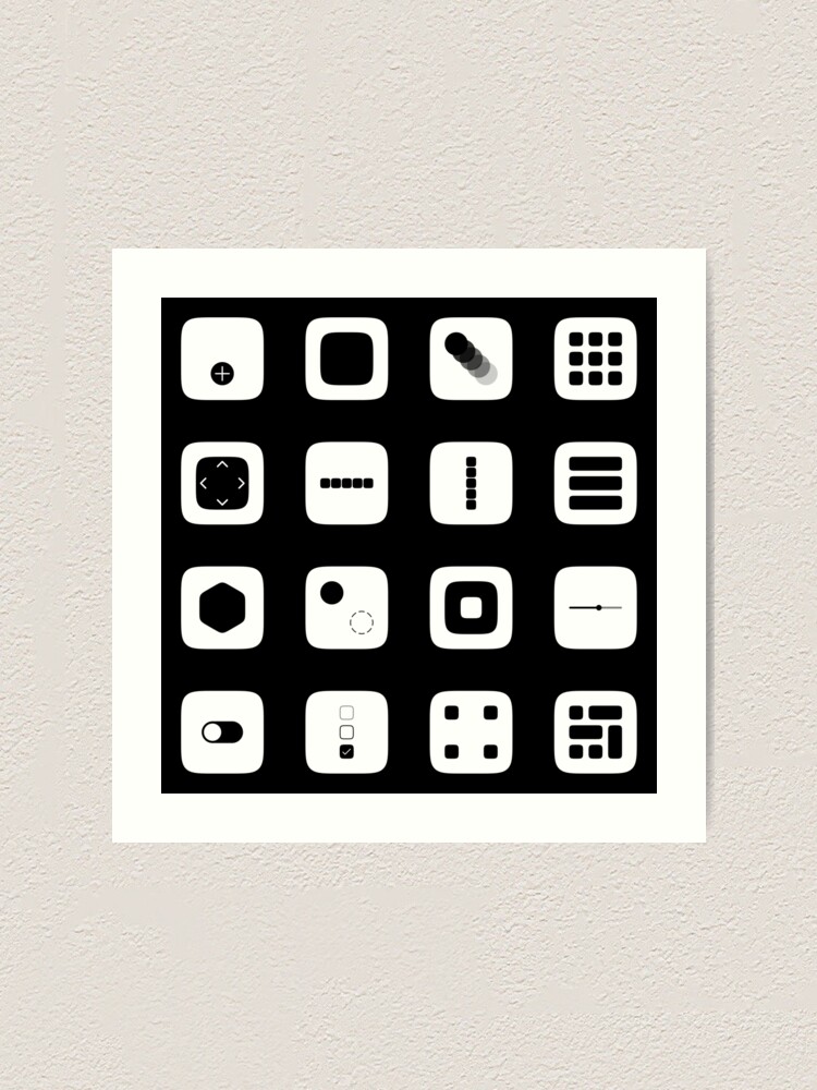 "Flutter Widgets - Black" Art Print by Mechashadow | Redbubble