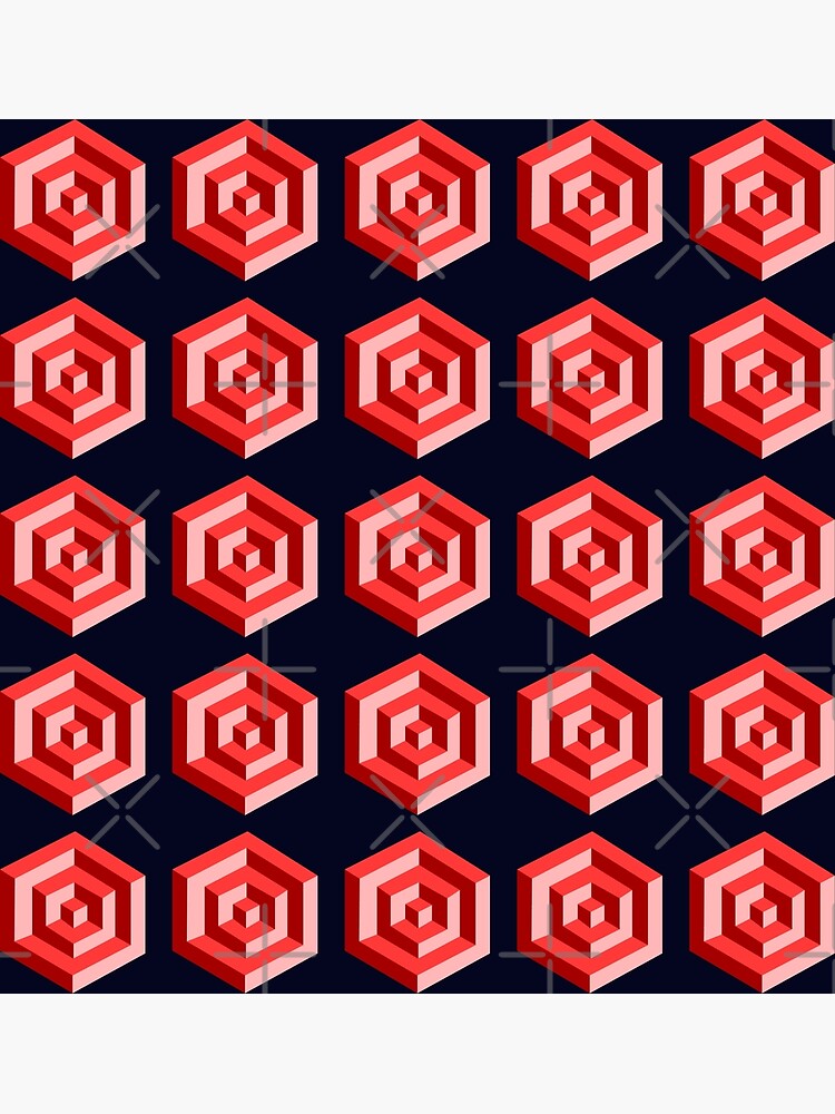 " Cube Optical Illusion Pattern" Poster by vishalnair | Redbubble
