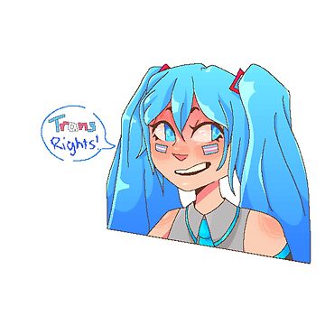 "miku says trans rights" Sticker for Sale by piperpepper-co | Redbubble