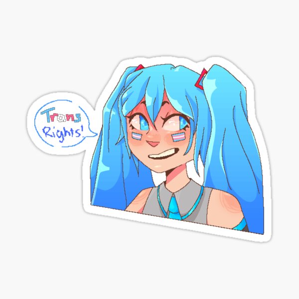 "miku says trans rights" Sticker for Sale by piperpepper-co | Redbubble