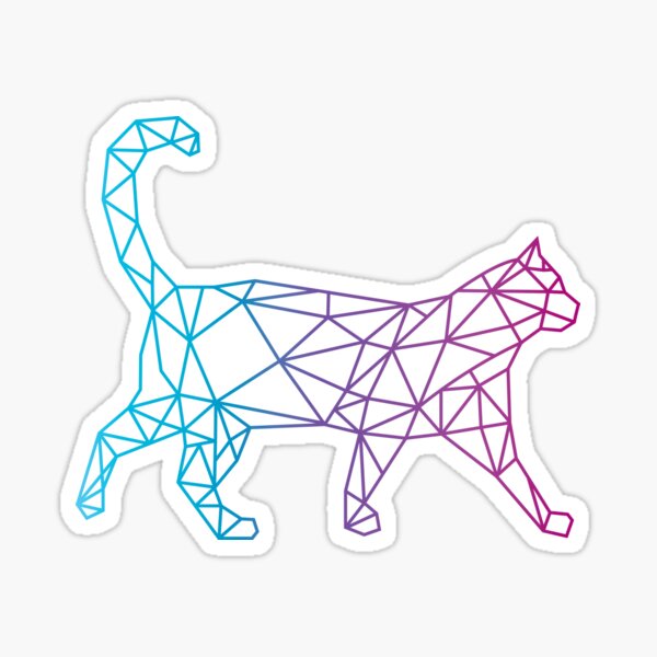 "Neon Cat Noir" Sticker for Sale by SandyBell | Redbubble