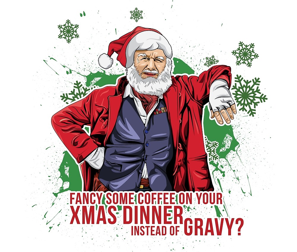 "Uncle Albert, Fancy some coffee on your Xmas dinner instead of gravy ...