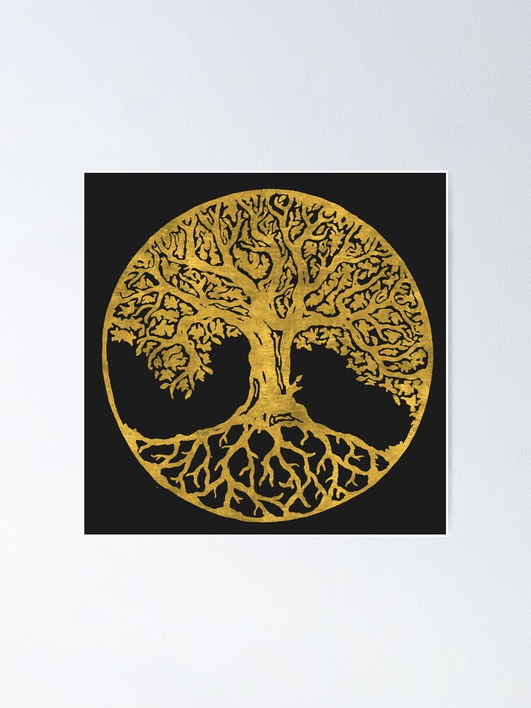 "Gold tree of life symbol" Poster for Sale by baligaia | Redbubble