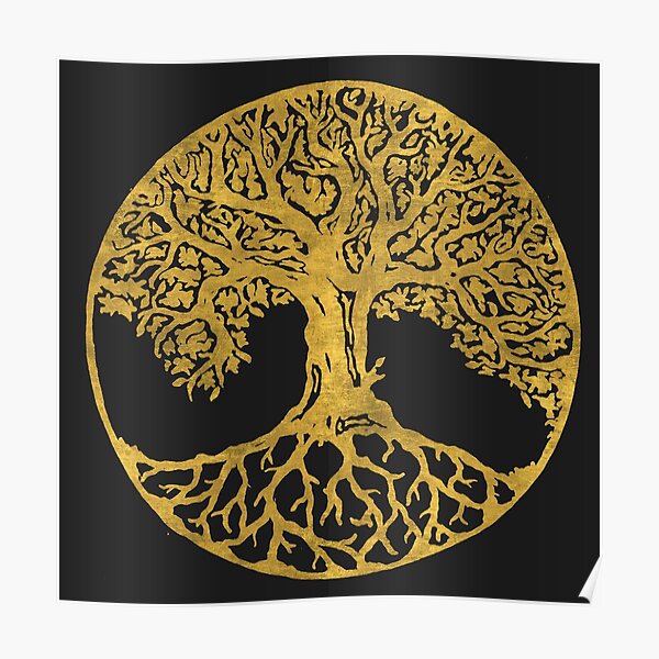 "Gold tree of life symbol" Poster for Sale by baligaia | Redbubble