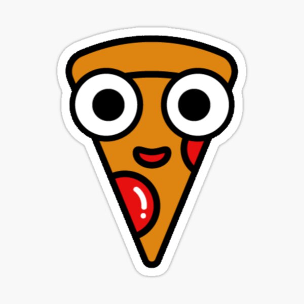 "Funny pizza face" Sticker by AndreiHriscu | Redbubble