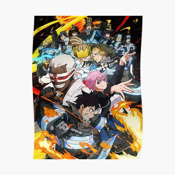 "Fire Force Team" Poster for Sale by Saikishop | Redbubble