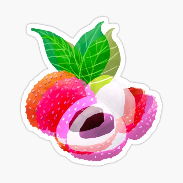 "litchi" Sticker by balloonlee | Redbubble