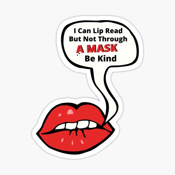 "Hearing Impaired I can Lip Read Cartoon Design" Sticker by Beluved ...