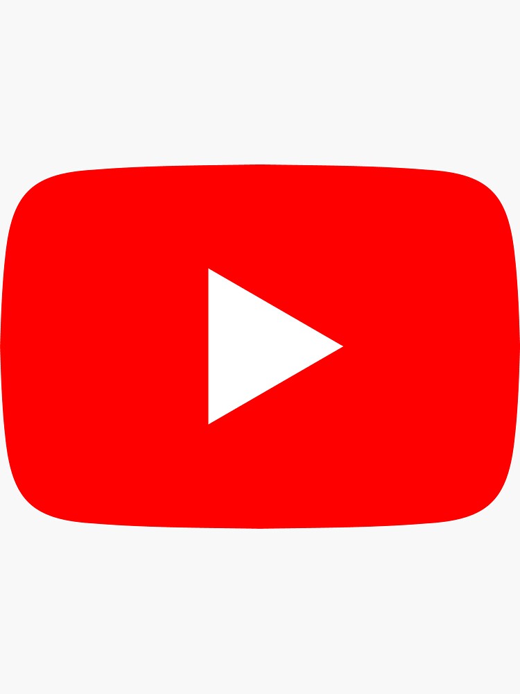 "youtube logo" Sticker for Sale by ColourYourDream | Redbubble