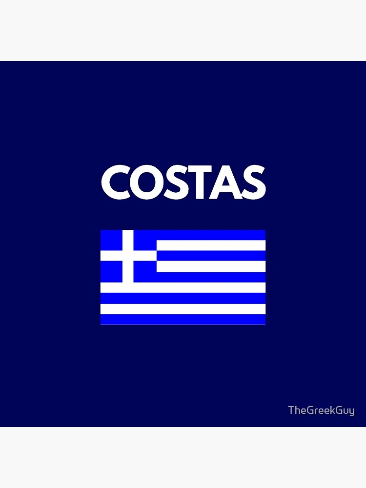 "Costas Greek Name with Greek Flag Design" Poster by TheGreekGuy ...