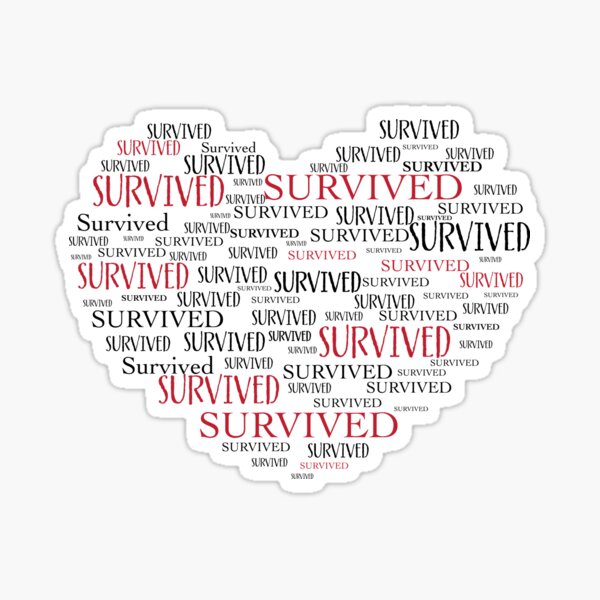 "Heart attack survivor / I survived heart attack " Sticker for Sale by ...