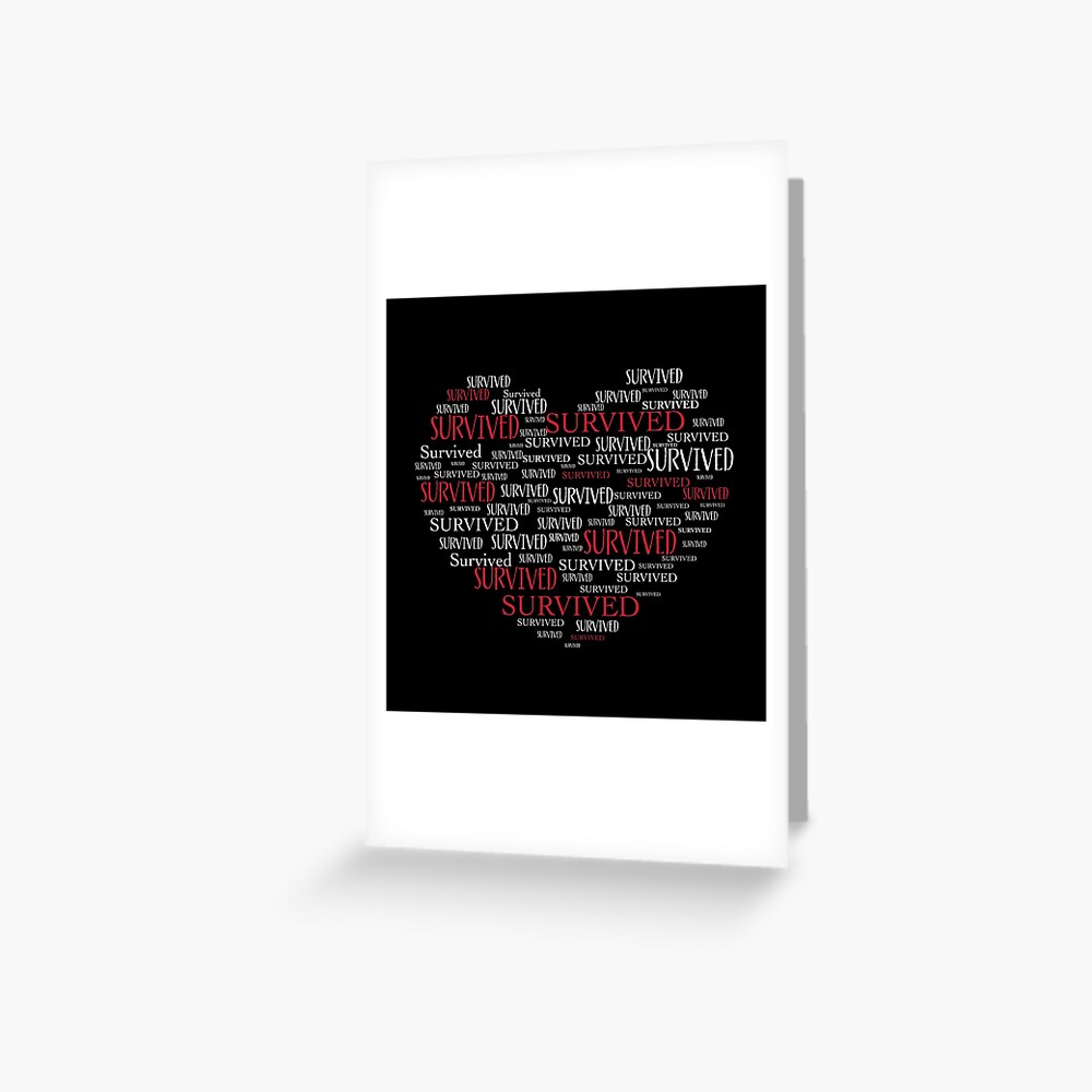 "Heart attack survivor / I survived heart attack " Greeting Card for ...
