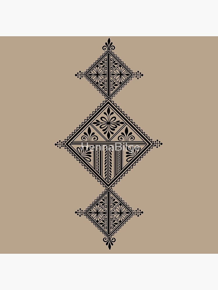 "Black Fessi henna design" Canvas Print for Sale by HennaBilge | Redbubble