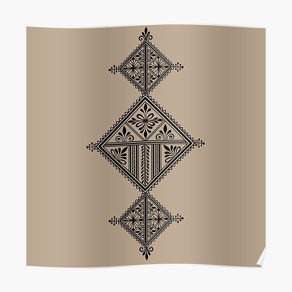 "Black Fessi henna design" Poster by HennaBilge | Redbubble