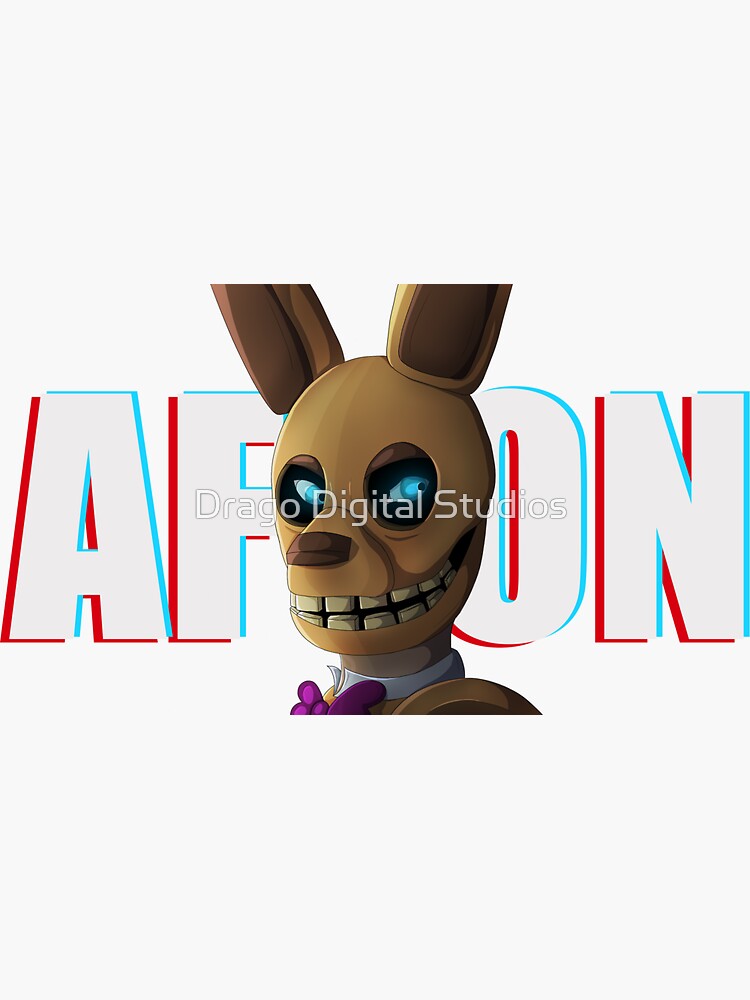 "Afton/Spring Bonnie" Sticker for Sale by DragonessAnim | Redbubble