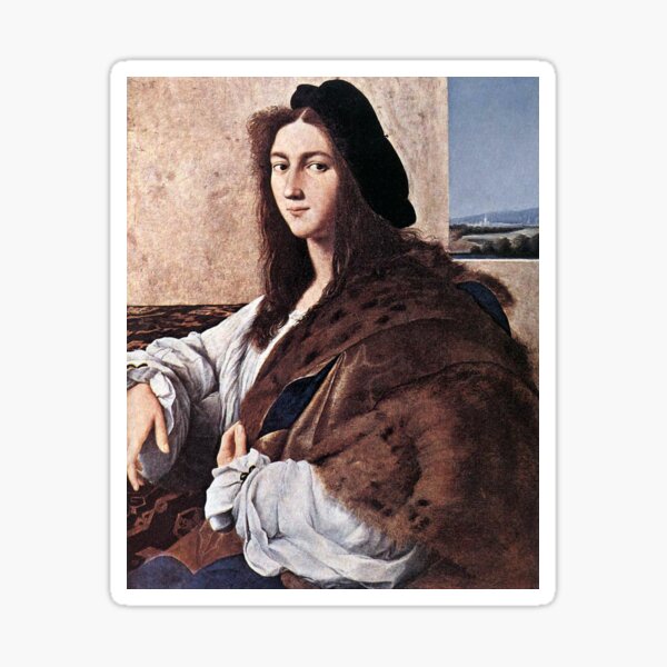 "Fine Art: Raphael - Portrait Of A Young Man" Sticker for Sale by ...
