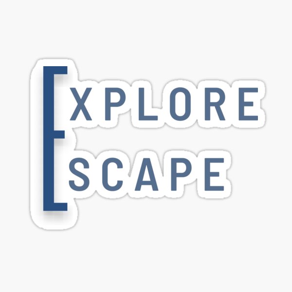 "Explore And Escape" Sticker for Sale by KidRonin | Redbubble