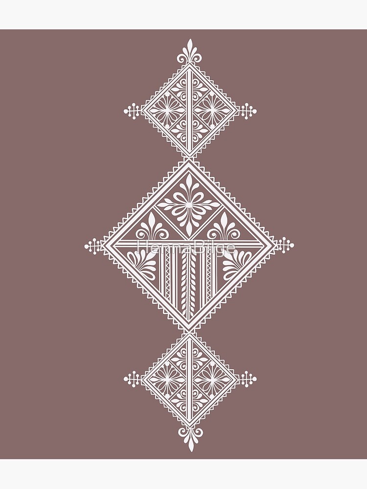 "White Fessi henna design" Poster for Sale by HennaBilge | Redbubble