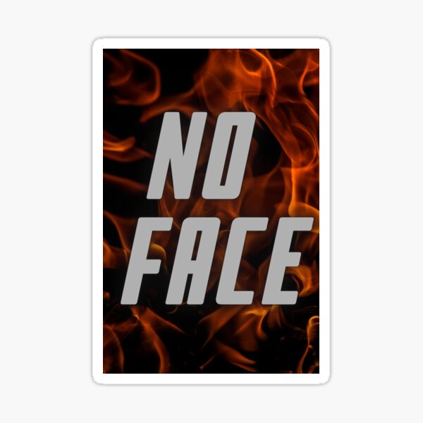 ""NO FACE" design studio" Sticker for Sale by 6MarsSinners6 | Redbubble