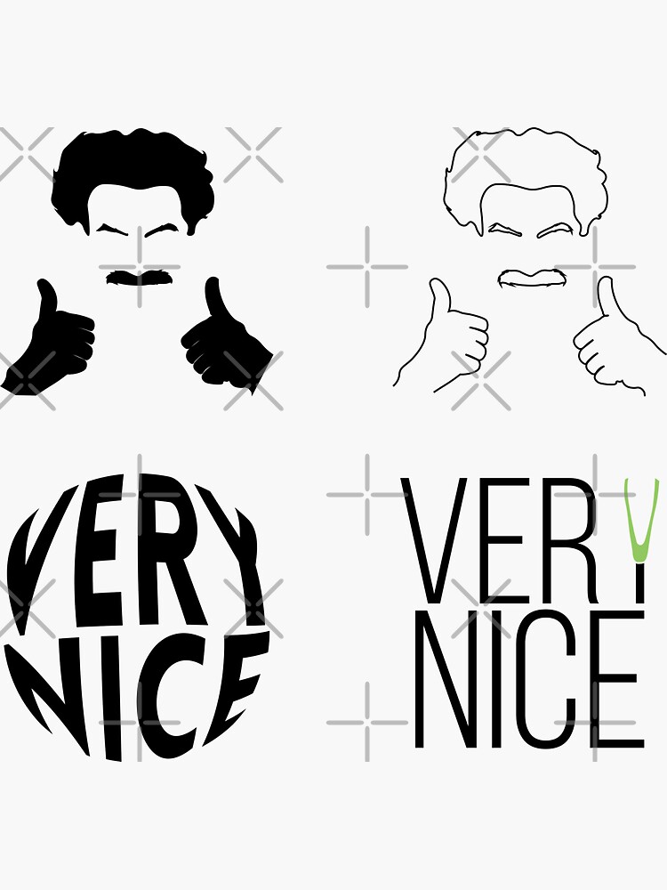 "Borat Sticker Pack" Sticker for Sale by Gaalaxyz | Redbubble