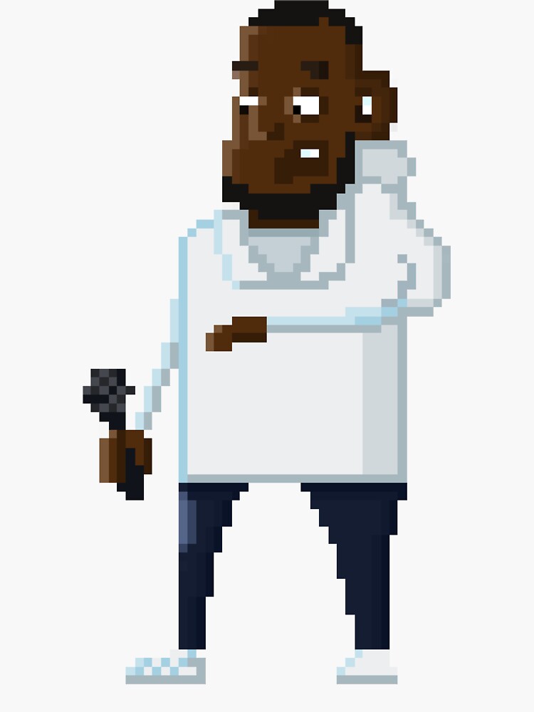 "Stormzy UK Rapper pixel art " Sticker for Sale by strart1 | Redbubble