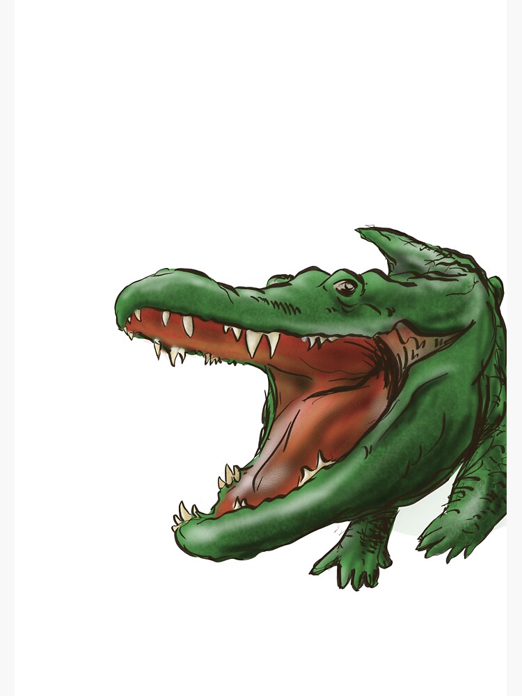 "Crocodile make it snappy" Sticker by Fish1k | Redbubble