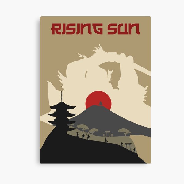 "Rising Sun Design - Minimalist Silhouette Poster Style - Board Game ...