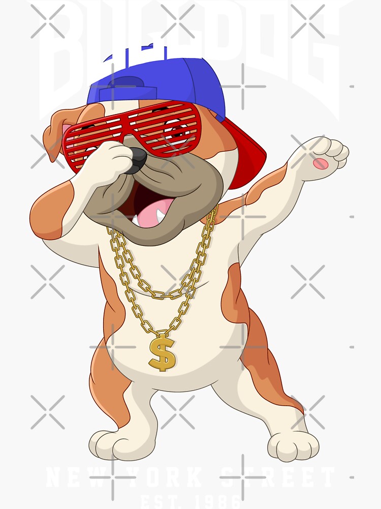 "BULLDOG RAPPER" Sticker by Max7008 | Redbubble