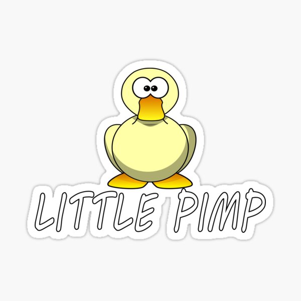 "Little Pimp, Super Cute Confused Duck " Sticker for Sale by ...