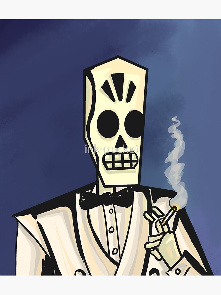 "Grim Fandango- Manny Calavera" Canvas Print for Sale by ink-pocket ...