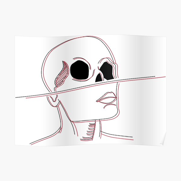 "3D Half Skull Half Woman Face" Poster for Sale by artsyspice | Redbubble