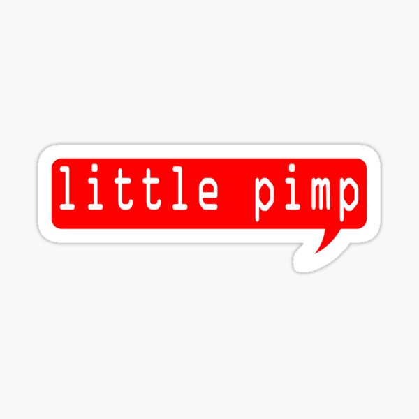 "Little Pimp Lil Red Pump Banner" Sticker for Sale by DiArtDiVision ...