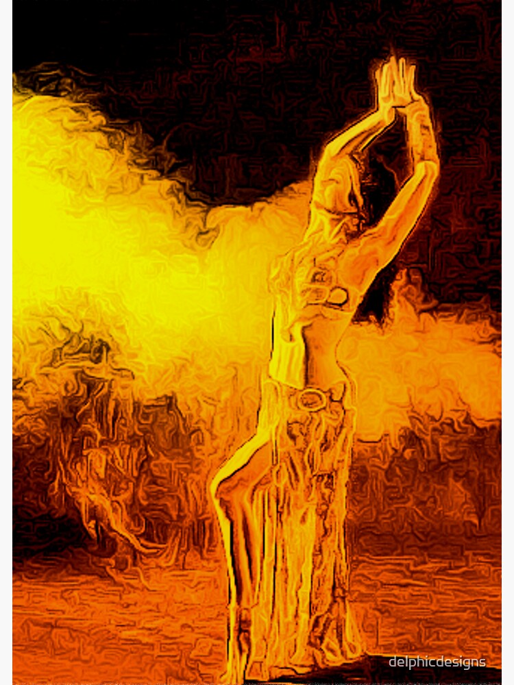 Fire Dance Erotic Belly Dance In Smoke And Fire Sticker For Sale By Delphicdesigns Redbubble