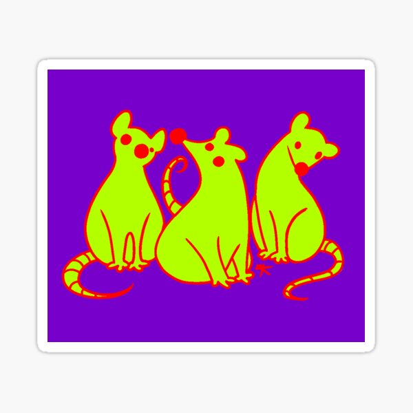 "RAT CLUB" Sticker for Sale by Trash-Rat-Arts | Redbubble