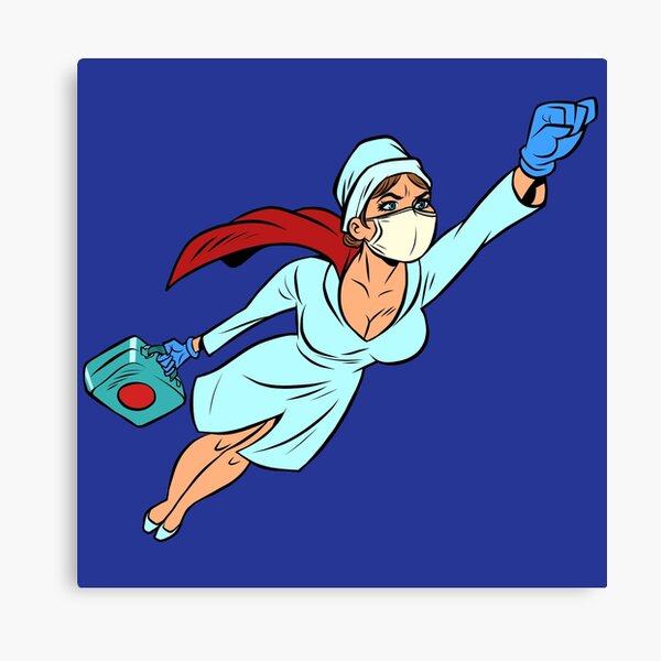 Flying Nurse Canvas Prints | Redbubble