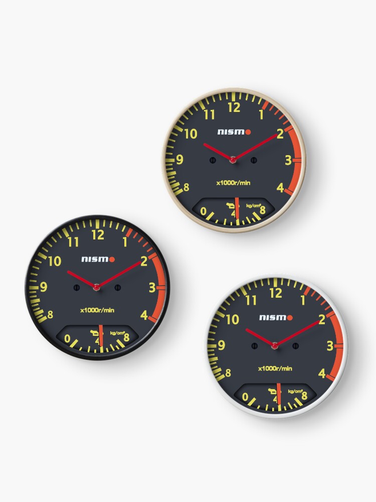 "R34 GTR Tachometer Clock" Clock for Sale by AutomotiveArt | Redbubble