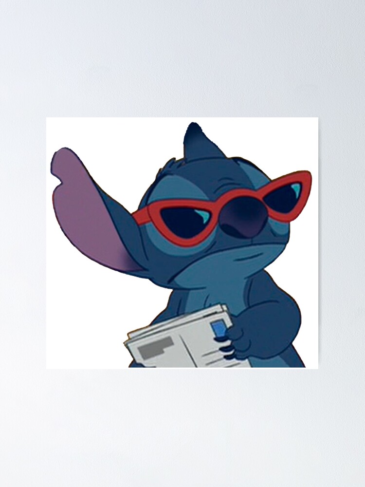 "Stitch looking" Poster by Samsar | Redbubble