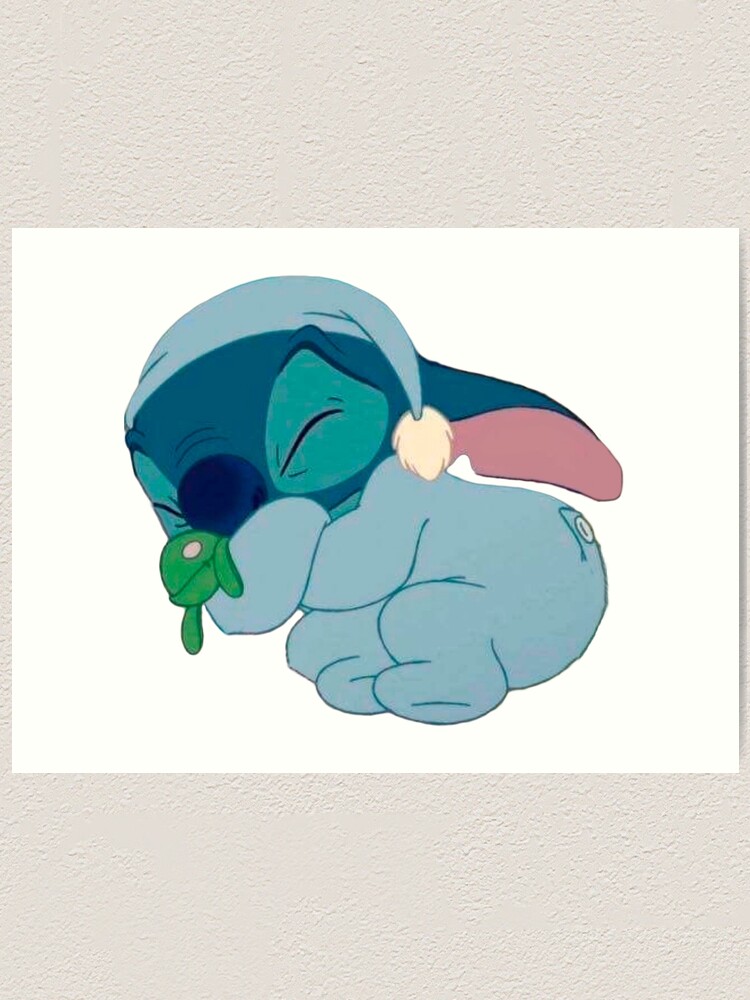 "Stitch sleeping" Art Print for Sale by Samsar | Redbubble