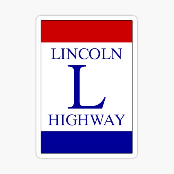 "Lincoln Highway sign" Sticker for Sale by cgc423 | Redbubble