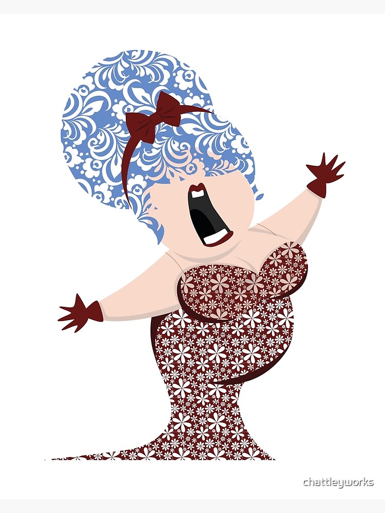 "Papercraft style artwork of a diva female opera singer " Poster for ...