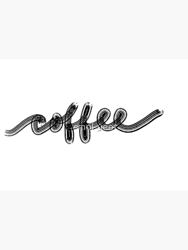 "aesthetic coffee in cursive" Sticker by smol-yeet | Redbubble