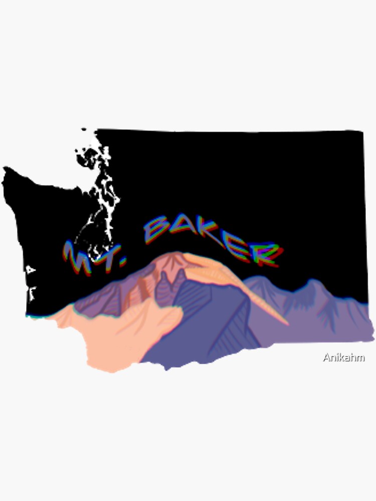 "Mt. Baker" Sticker for Sale by Anikahm | Redbubble