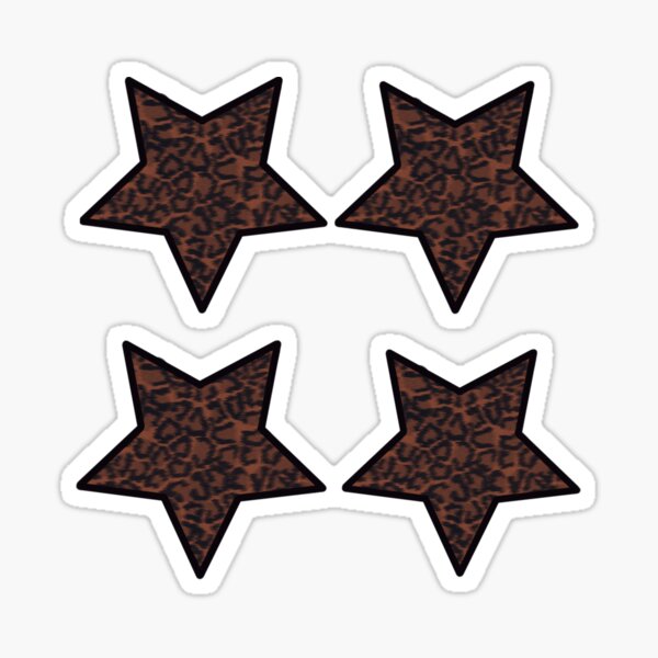 "Black and Brown Leopard Stars Sticker Pack " Sticker for Sale by ...