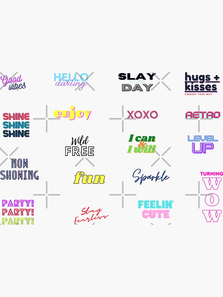 "80s and 90s Retro Neon Sticker collection- 18 Amazing Stickers to keep ...