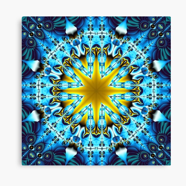 Bright Star In A Blue Patterns Environment Canvas Print By bright-star-in-a-blue-patterns-environment-canvas-print-by
