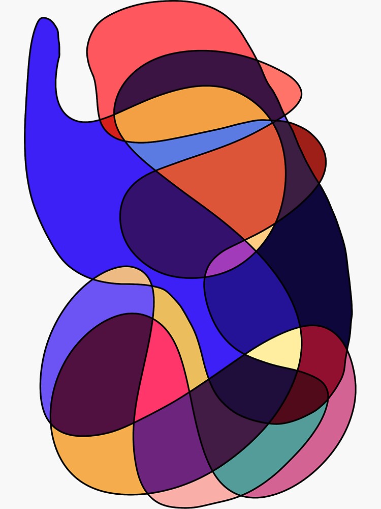 "Melodrama abstract colors " Sticker for Sale by Littlelapp | Redbubble