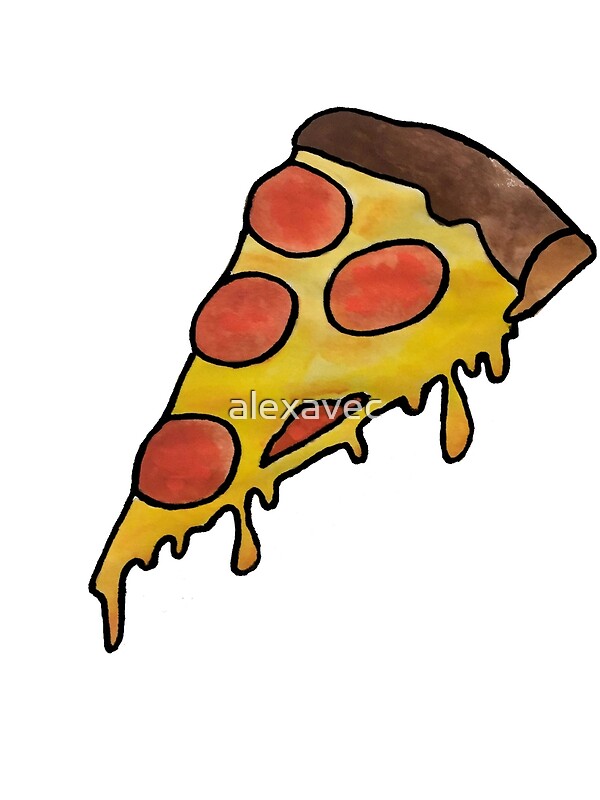 "Trippy Dripping Pizza" by alexavec | Redbubble