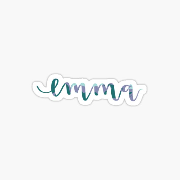 "Custom Blue Marble Emma" Sticker for Sale by aecarter26 | Redbubble