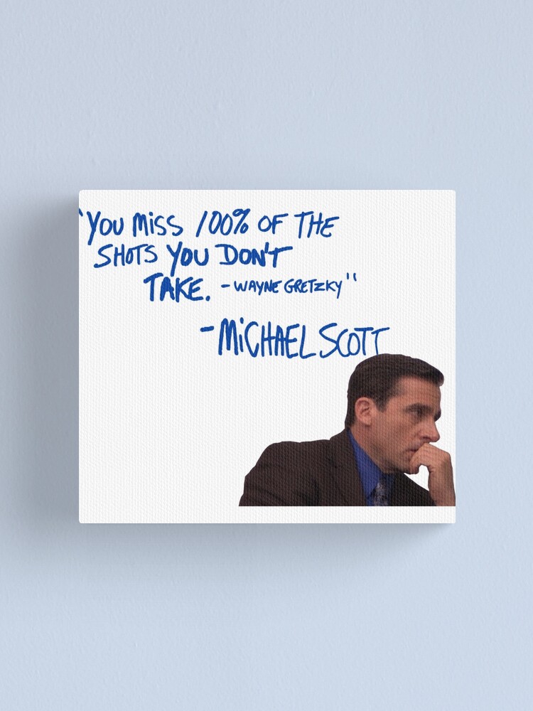 "Michael Scott's Inspirational Quote (Colour)" Canvas Print by ...